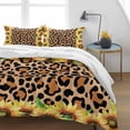 4 Piece Duvet Cover Set Full, Farm Watercolor Sunflowers Soft ...