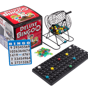 Regal Bingo Deluxe Bingo Game Set with 8" Wheel Cage, 75 Bingo Balls ...