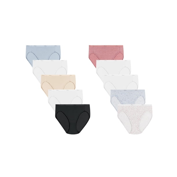 Hanes Womens Cool Comfort Hi Cut Panties 10 Pack