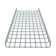 Wire Mesh Cable Tray, Electro Zinc Plated, Silver Steel, 1.97 x 15.75 x ...