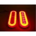 22 LED 6" Oval "GLO" Stop, Turn & Tail Light - Red LED/Clear Lens ...