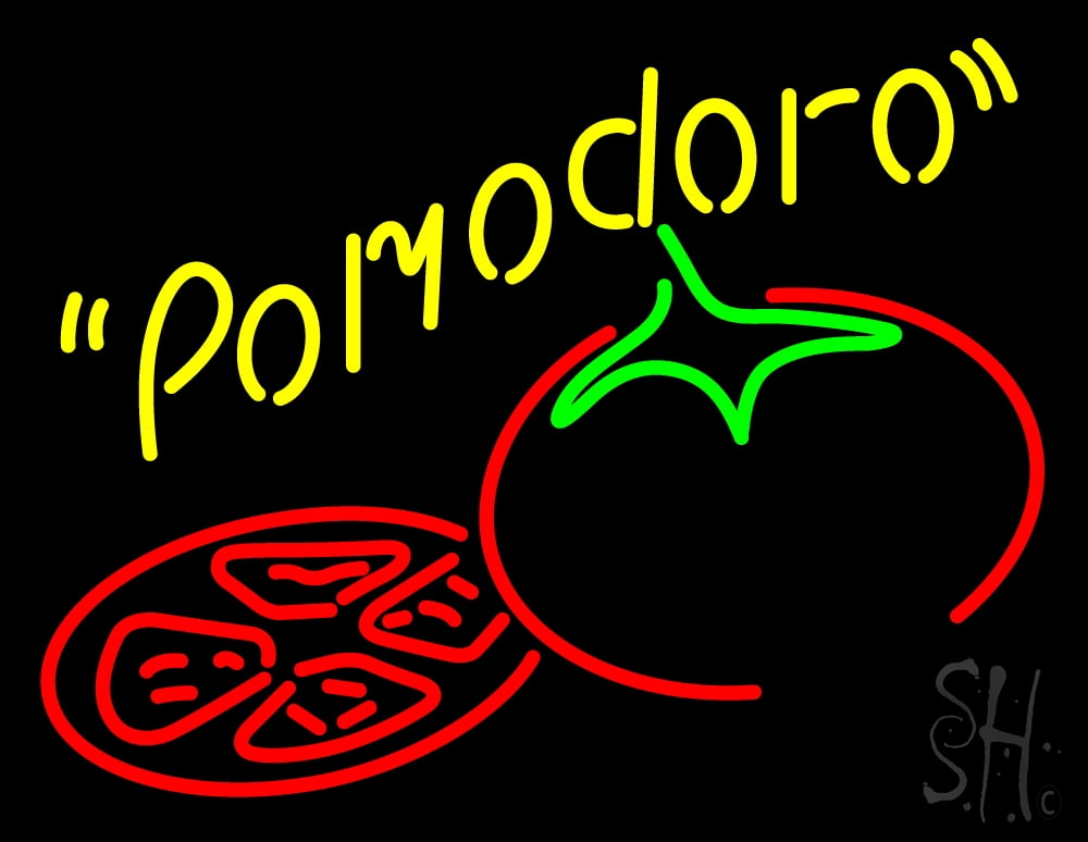Pomodoro Tomato Sauce LED Neon Sign 15 x 19 - inches, Clear Edge Cut ...