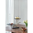 CC Home Furnishings Two-Tier Cake Stand - 17" - Gold and Black ...