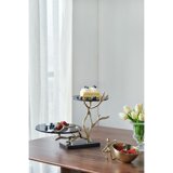 CC Home Furnishings Two-Tier Cake Stand - 17" - Gold and Black ...