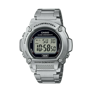 Casio Men's Atomic Digital Sport Watch, Silver Stainless Steel, Water ...