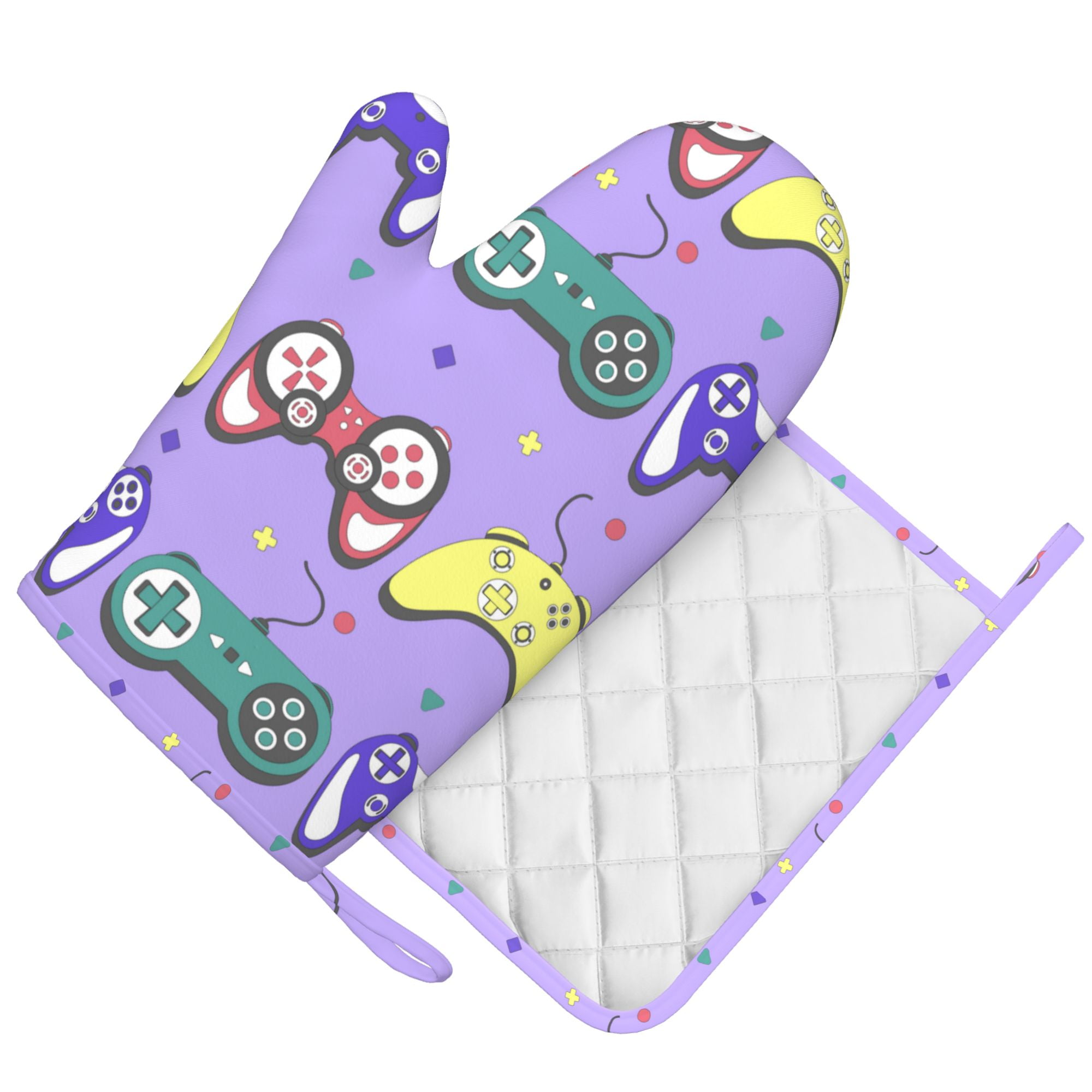 DouZhe Oven Mitts and Pot Holders Sets, Retro Style Game Controller ...
