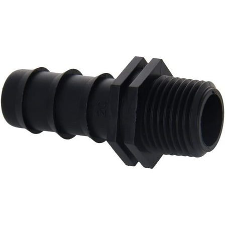 MroMax Barb Drip Pipe Connector 1/2BSPF Male Thread 20 * 4 Split ...