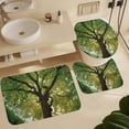Chilfamy 4PCS Tree Canopy Green Leaves Waterproof Shower Curtain Sets ...