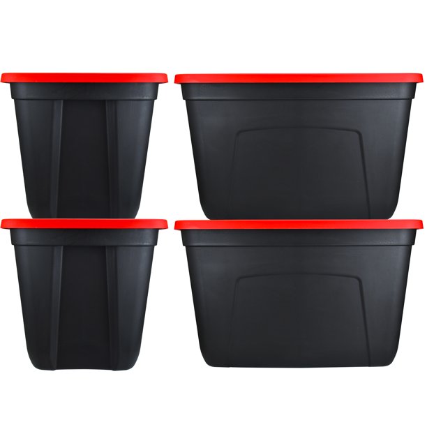 SIMPLYKLEEN18-Gallon Reusable Stacking Plastic Storage Containers with ...