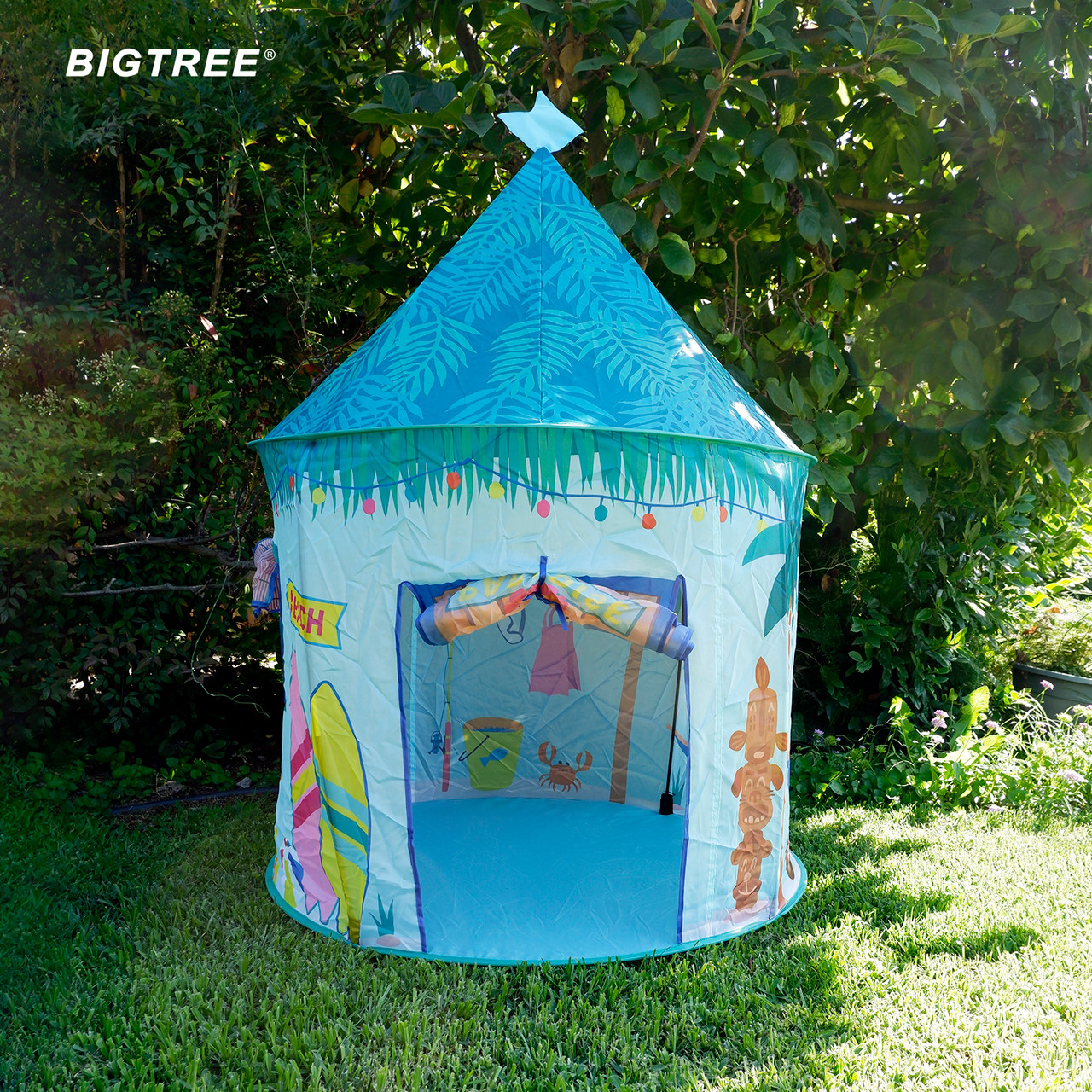 Princess Palace Pop up Castle Play Glow in The Dark Stars Foldable Tent ...