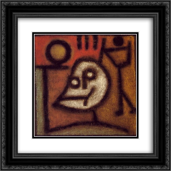 Paul Klee 2x Matted 20x20 Black Ornate Framed Art Print 'Death and fire ...