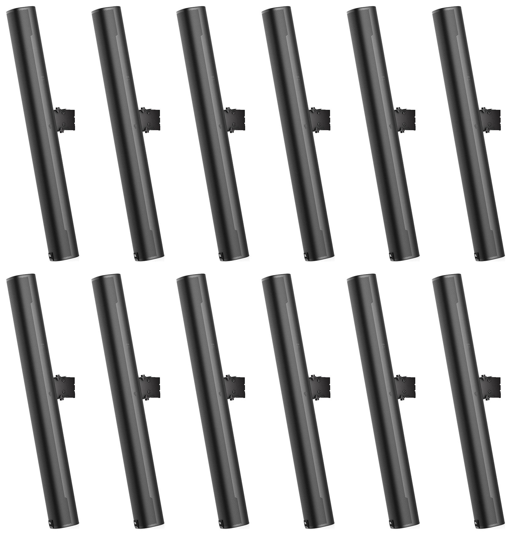 12) JBL COL800-BK 32" Black 70V Commercial Slim Column Wall Mount Array ...