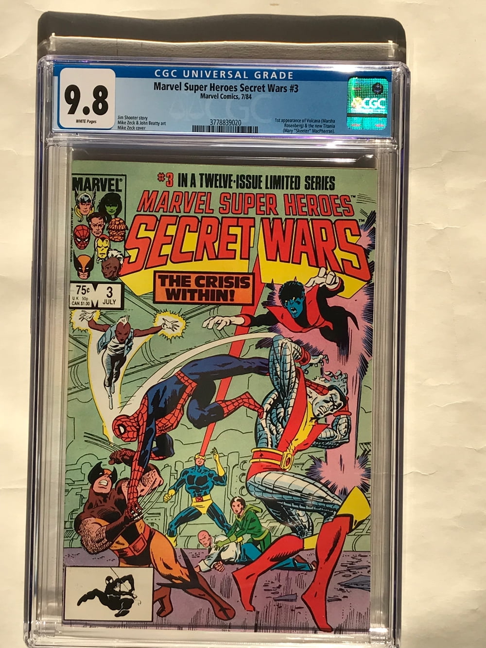 Marvel Super Heroes Secret Wars #3 - CGC 9.8 Comic Book - Walmart.com