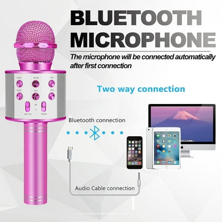 Karaoke Wireless Microphone Bluetooth Handheld Microphones For Kids ...