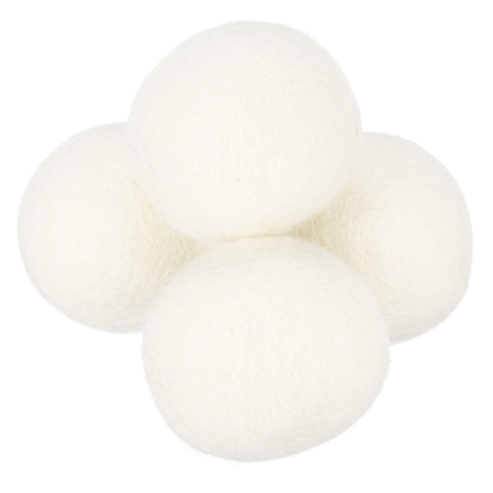 Unique Bargains 4 Packs Dryer Balls  2 Inches Wool Dryer Balls For Dryer Laundry  White 2