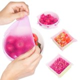 Magik Stretch Reusable Silicone Bowl Food Storage Wraps Cover Seal ...