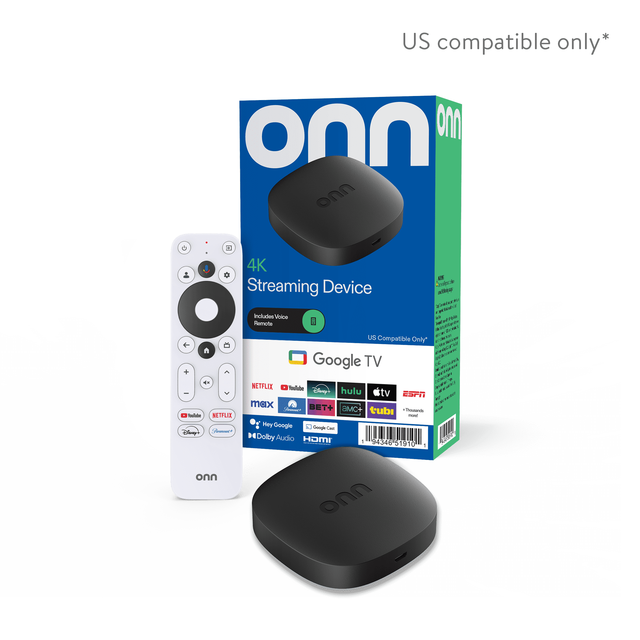 Open Box onn 4K Streaming Device, Google TV - Fast Streaming, Ultra HD ...