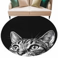 Civet Cat 8' Round Rug for Open Concept Living Room Seating Zone ...