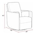 Pemberly Row Manual Swivel Glider Recliner with Storage in Fog ...