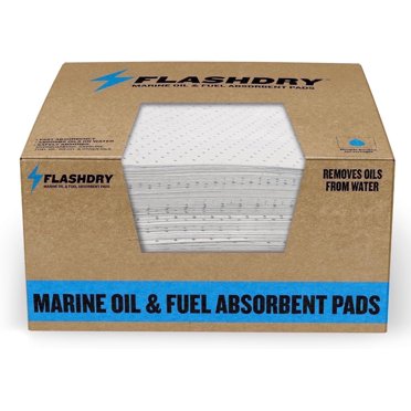 Oil-Only Sorbent Pad, Heavy-Weight, Absorbs 20.5 Gal, 15 in X 17 In ...