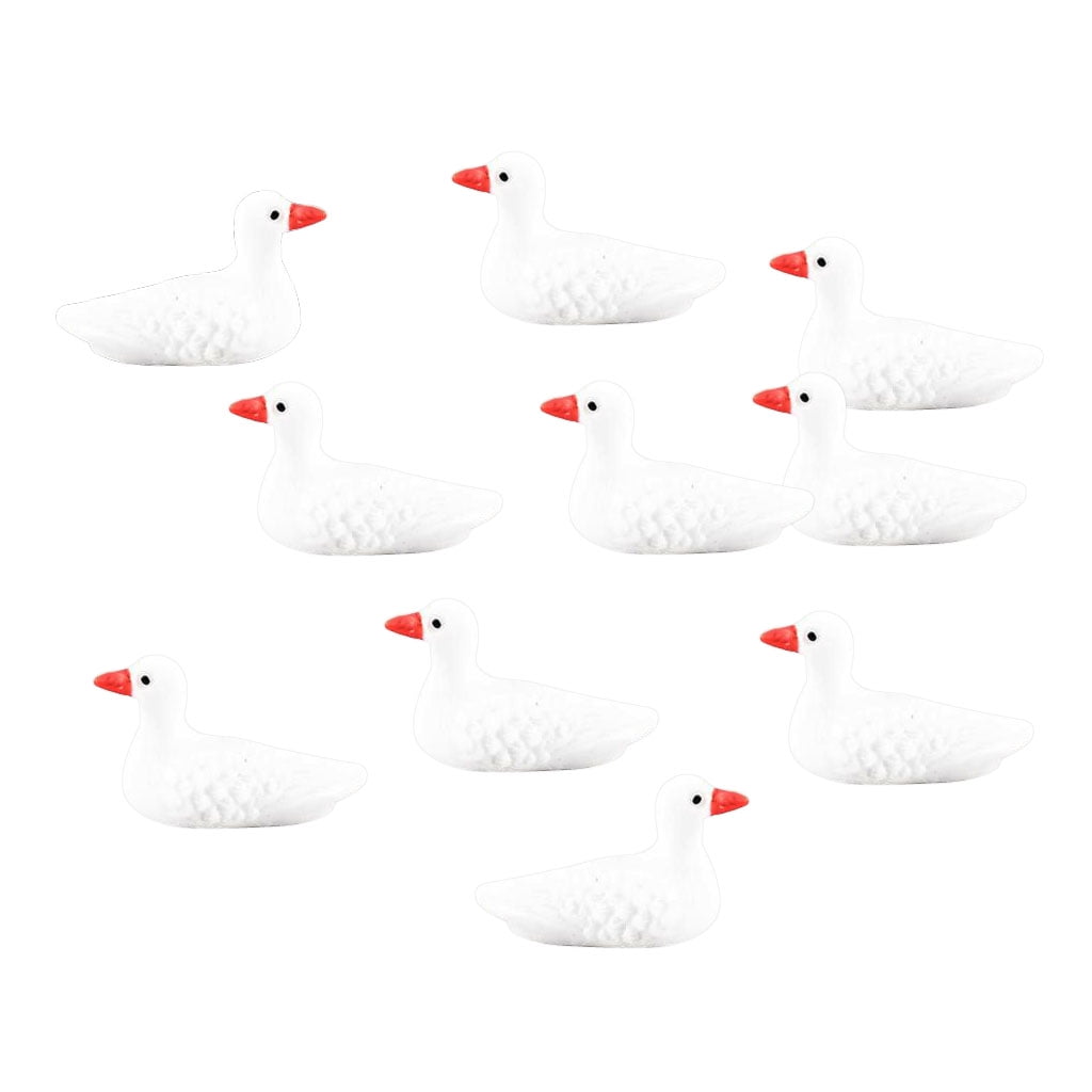 Pack of 10 Miniature Seagulls Fairy Garden Animal Pond Pool Landscape ...