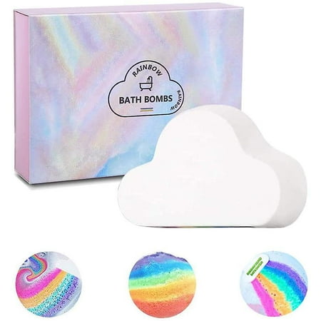 Large Bathtub Bombs, Organic Crafts Rainbow Bubble Bathtubs Gift Set (2 ...