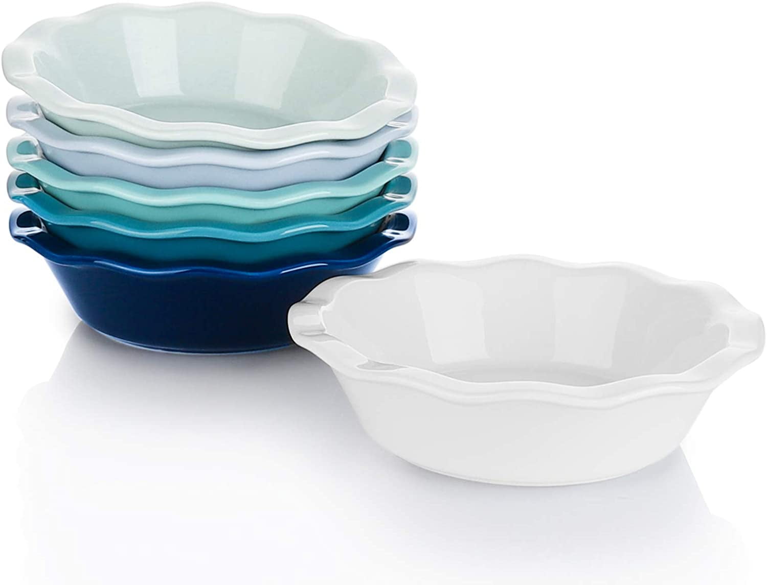 ZC5HAO 521.001 Porcelain, Mini Pie Pan Set, 6.5 Inch - 12 oz Individual ...