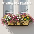 24 Inch - 4 Pack Black Window Boxes Planter with Adjustable Brackets ...