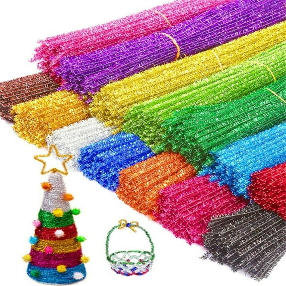 100Pcs Pipe Cleaners Craft,Multi-Colored Chenille Stems for Craft ...