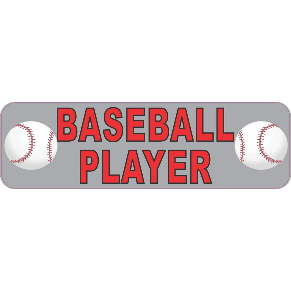 10in x 3in Baseball Player Bumper Sticker Window Decal Stickers Vinyl ...
