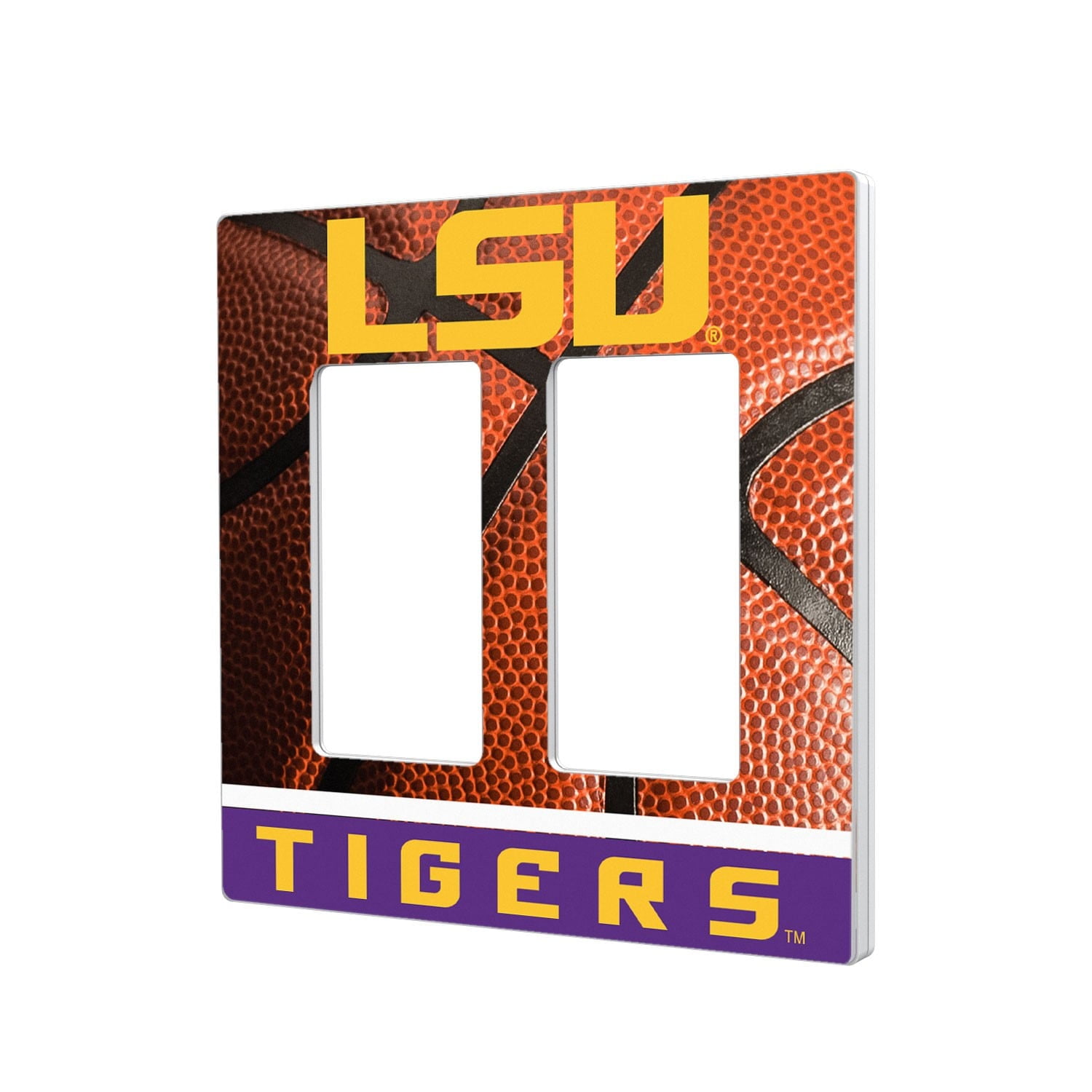LSU Tigers Basketball Design Double Rocker Light Switch Plate - Walmart.com