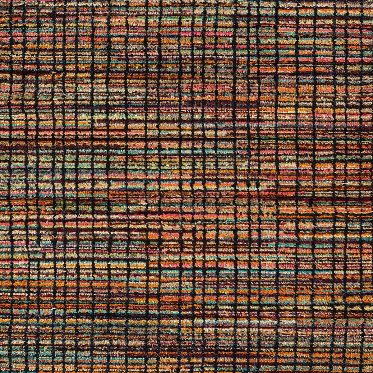 Ahgly Company Indoor Square Abstract Red Abstract Area Rugs, 6' Square ...