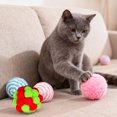 Cat Bell Ball Toys, Plush Rattle Balls for Indoor Cats, Interactive ...