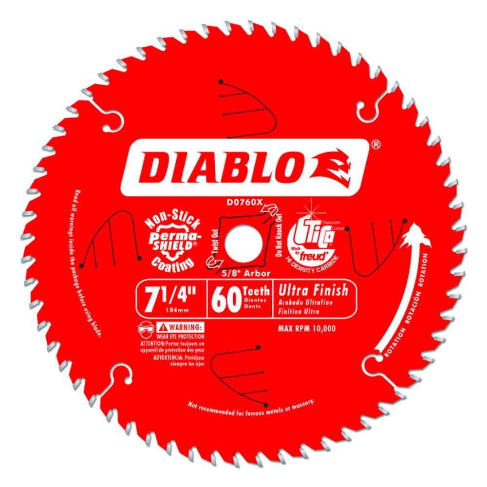 Disco Diablo para Sierra Circular 7-1/4 60 Dientes D0760R | Walmart en ...