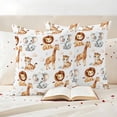 Cartoon Lions Giraffe Tiger Outdoor Pillow Covers Set of 2 Cute Animal ...