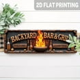 2D Flat, 1pc Rustic Backyard Bar & Grill Aluminum Wall Sign - Vintage ...