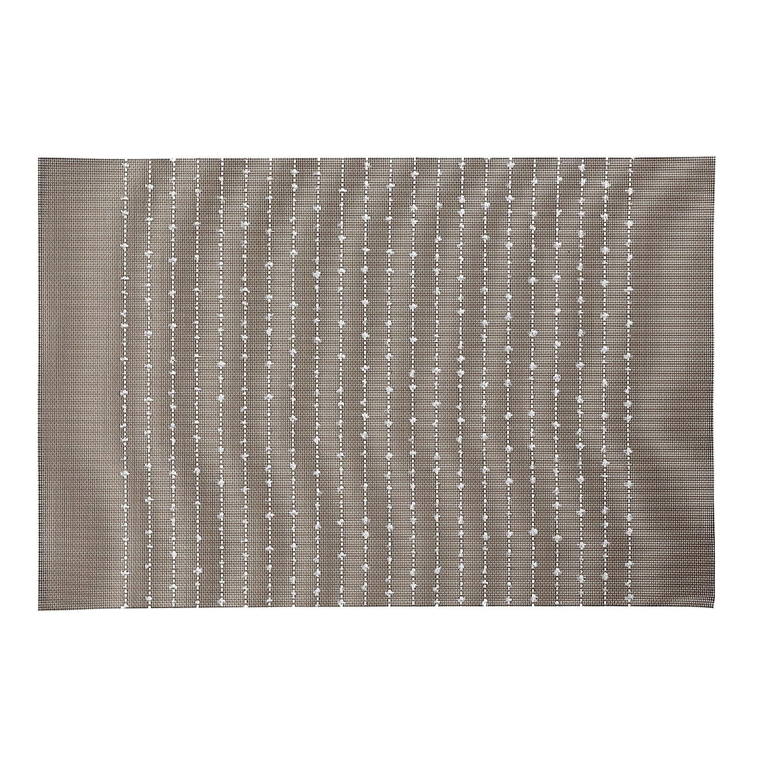 Click here for Ih Casadécor Vinyl Cotton Placemat Pinstripe Taupe... prices