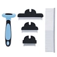 MiMu Deshedding Dog Brush Set - Long to Short Hair Dog Shedding Brush ...