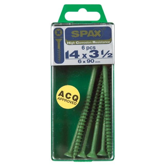 Spax 4101820600902 14 x 3.5 in. Multi-Material Flat Head Spax Screws ...