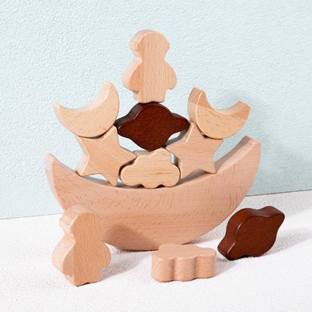 Classic Moon Stacking Blocks Bricks Equilibrium Game Puzzle Toys ...