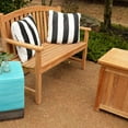 Titan Great Outdoors Grade A Teak 71in Bow-Back Bench, Indoor Outdoor ...