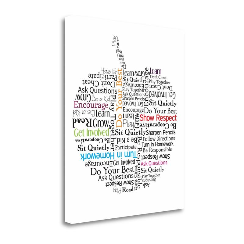 20" x 24" Apple Etiquette By Tenisha Proctor- Print on Canvas Fabric ...