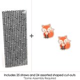 Big Dot of Happiness Fox - Paper Straw Decor - Baby Shower or Birthday ...