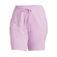 Athletic Works Women's French Terry Cloth Bermuda Shorts, Sizes XS-4X ...