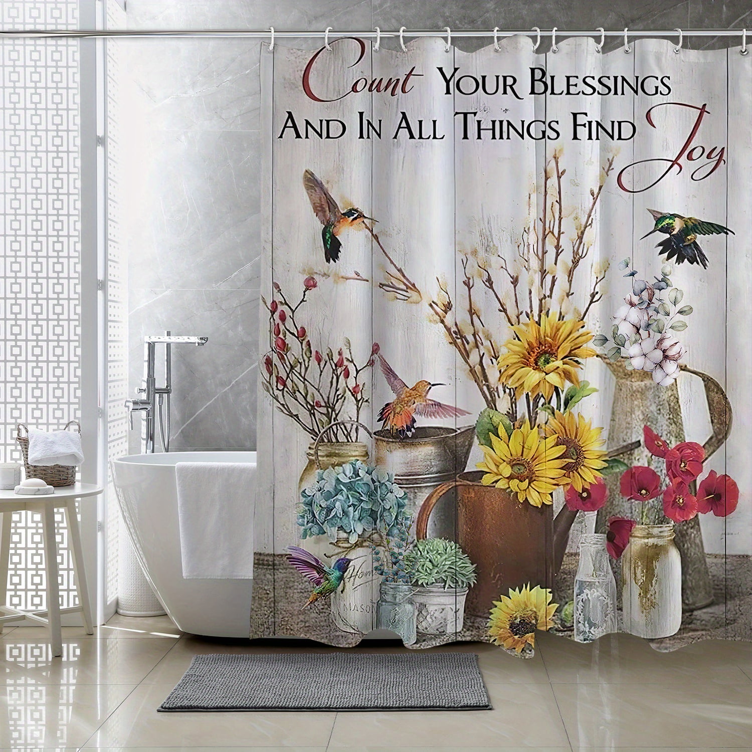 Click here for Unbranded 1pc Country Retro Flower Shower Curtain... prices