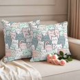 Cartoon Cat Outdoor Pillow Covers 16"x16" Set of 2, Waterproof Throw ...