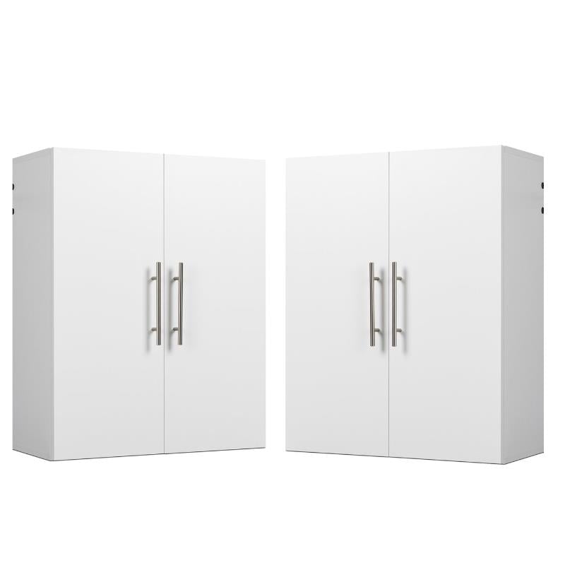 Home Square 2 Piece Wall Mounted Garage Cabinet Set in White - Walmart.com