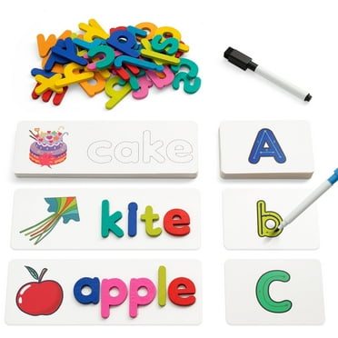Four Pieces Matching Letter Game Alphabet Reading Spelling Words ...