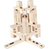 Timbers 60 Piece Wood Block Marble Run - Walmart.com