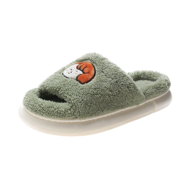 IELGY home slippers female cartoon avatar one-character plush warm ...